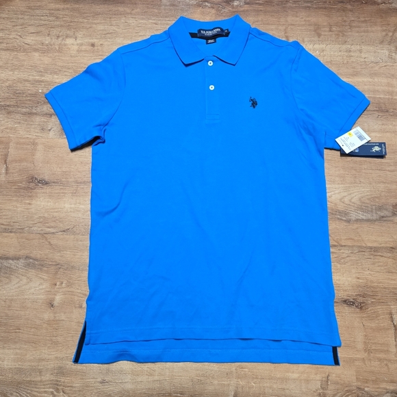 U.S. Polo Assn. | Shirts | Nwt Us Polo Assn Luxury Feel Blue Polo Shirt ...